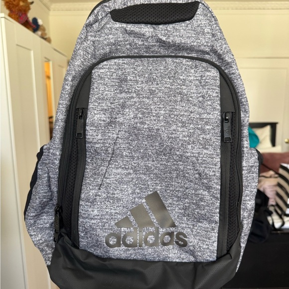 adidas | Bags | Adidas Gray And Black Sporty Laptop Backpack | Poshmark